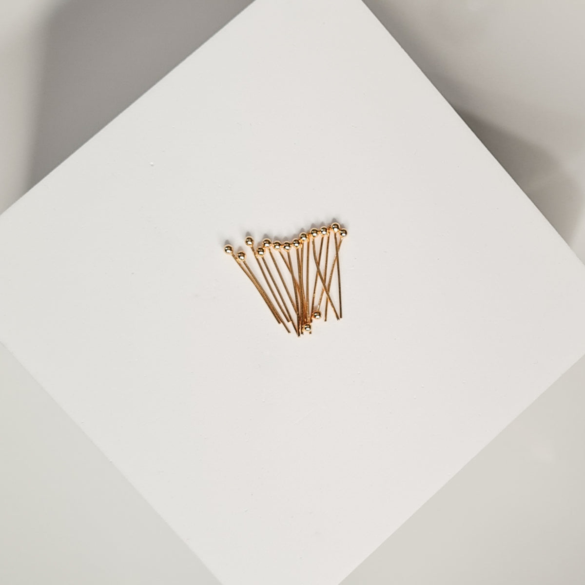 Gold Stainless Steel Ball Head Pin - 100 pins – Clay Craze Studio